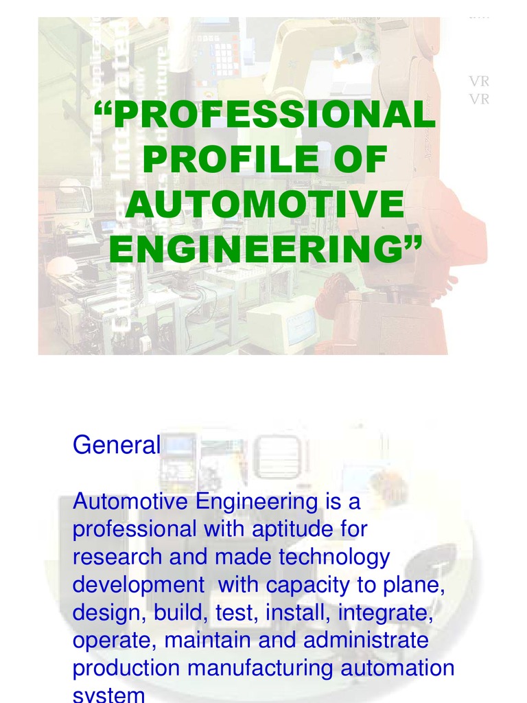 Automotive Engineering Professional Profile | PDF | Engineering ...