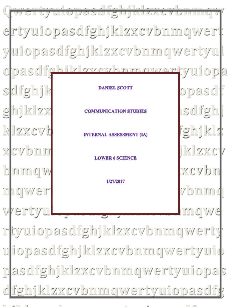 Communication Studies Ia Complete | PDF | Parenting | Relationships