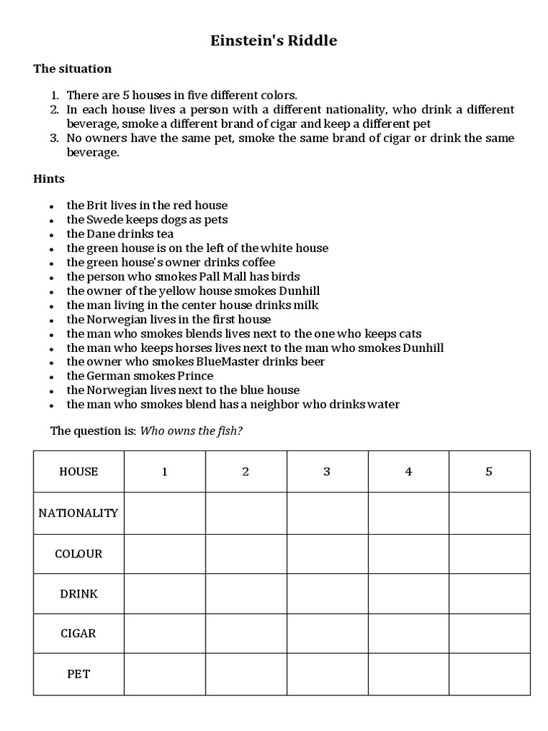 einstein-riddle.docx | Drink | Yellow