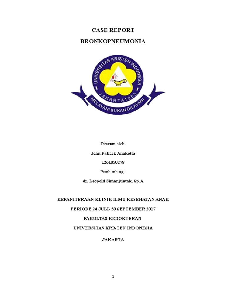 Laporan Kasus Bronkopneumonia Anak | PDF