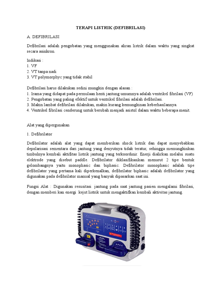 Prosedur dan Fungsi Defibrilasi Jantung | PDF | Sains & Matematika