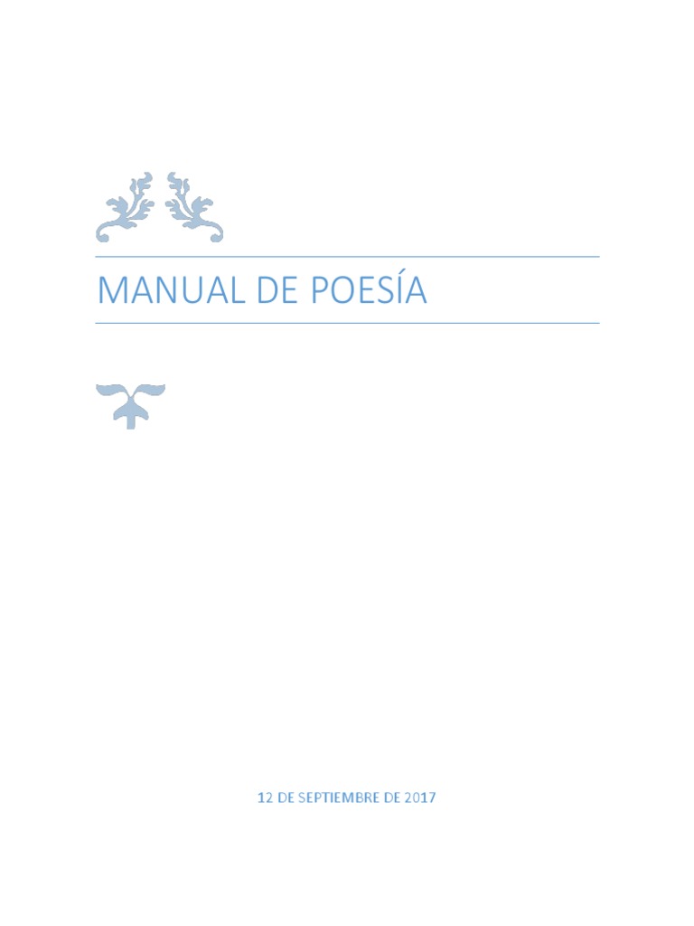Manual de Poesía | PDF | Poesía | Rima