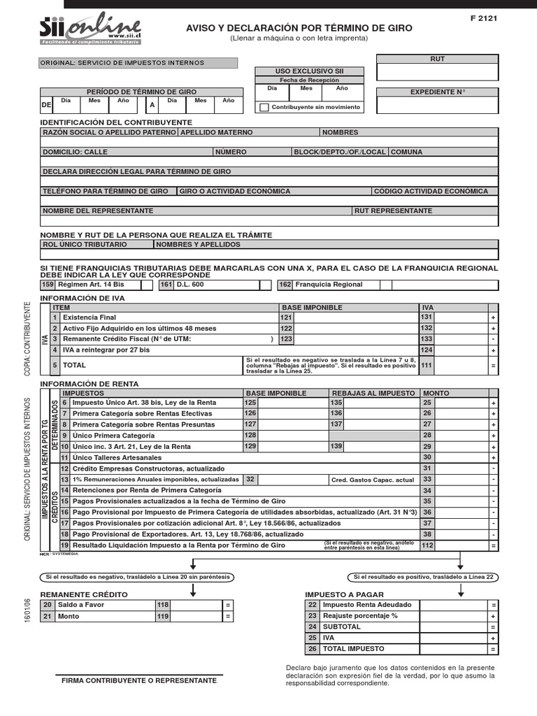 Formulario 2121 PDF | PDF | Impuestos | Sociedad