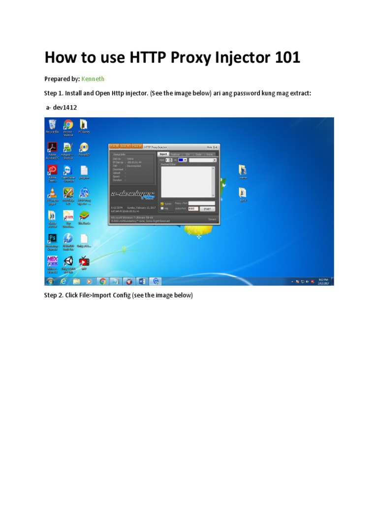 How To Use HTTP Proxy Injector 101: Kenneth | PDF | Information ...