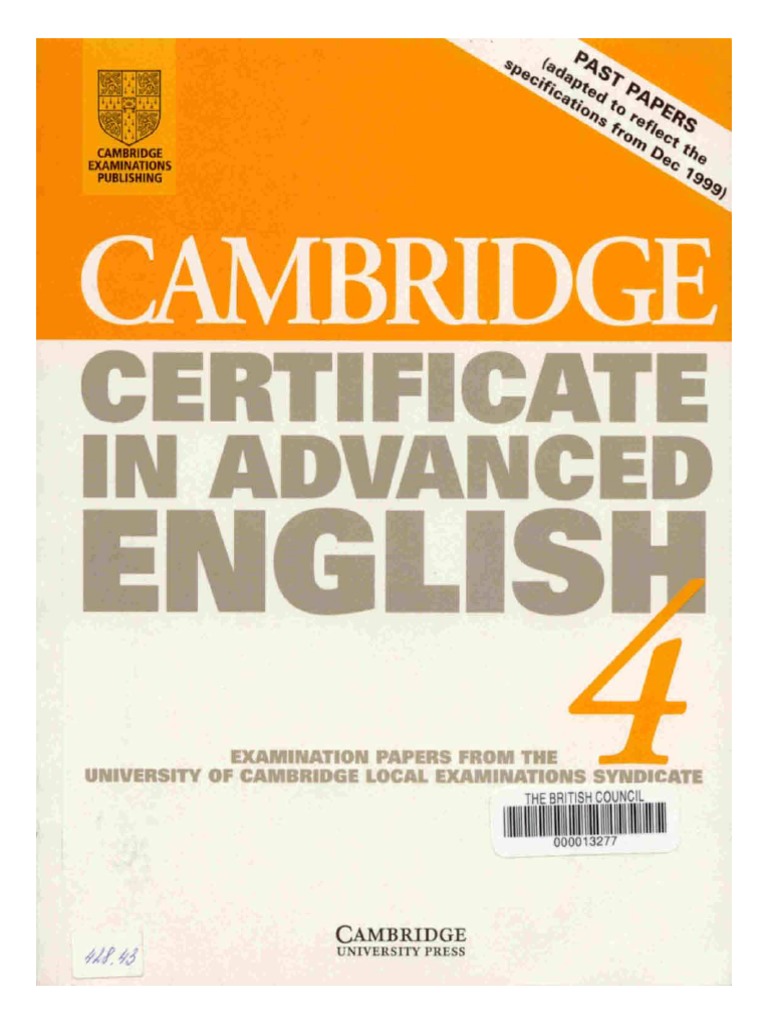 Cambridge Certificate in Advanced English - 4 PDF | PDF