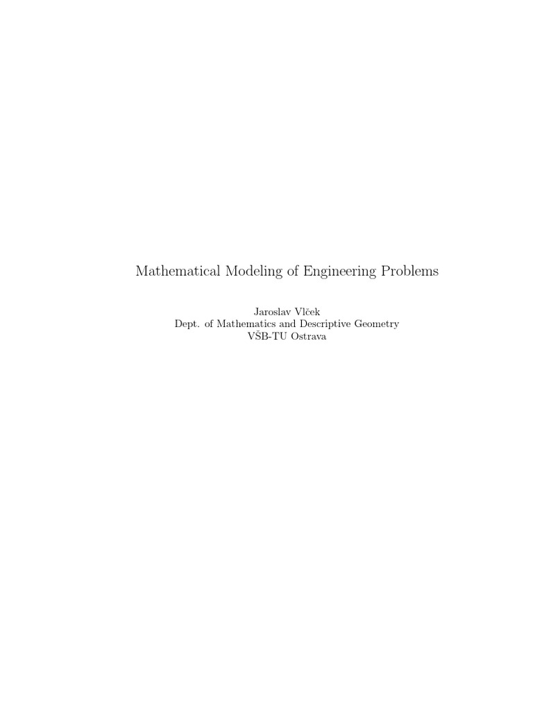 Mathematical Modeling of Engineering Problems | PDF | Flux ...