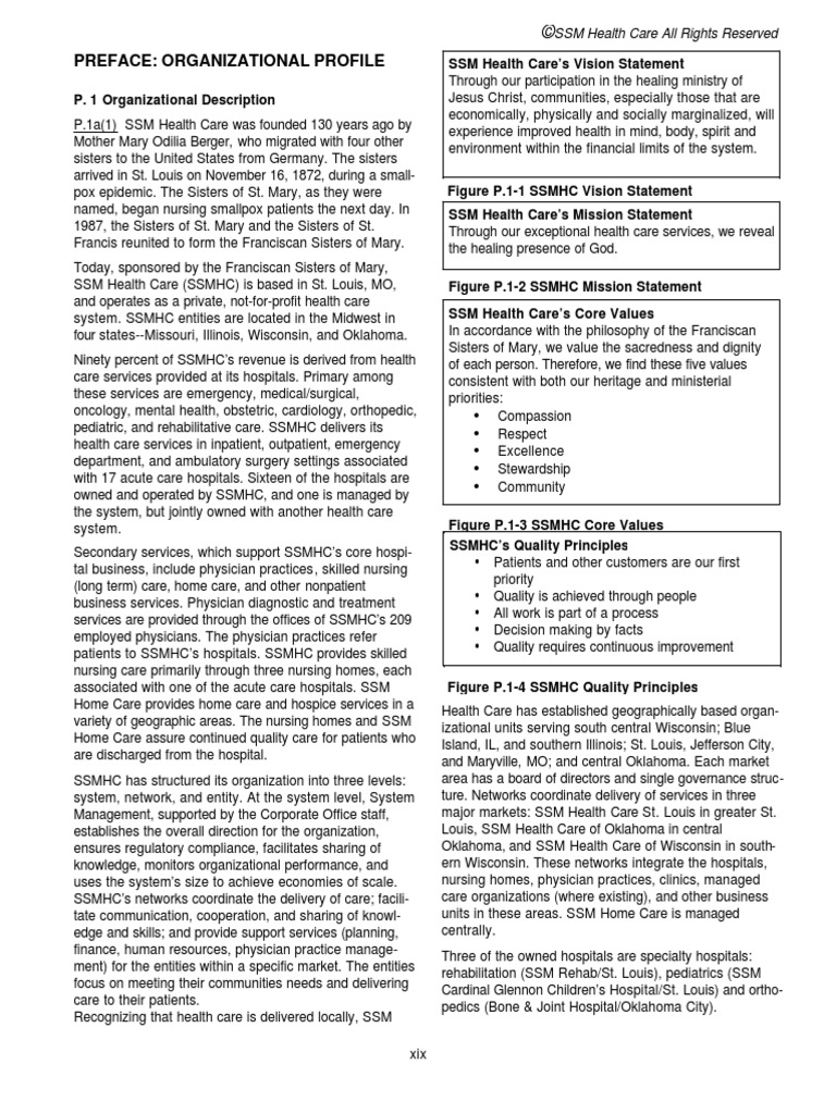 SSM Application Summary | PDF | Health Care | Hospital