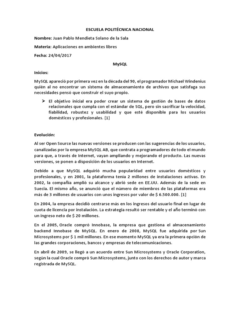 Mysql | PDF | Mi sql | Informática