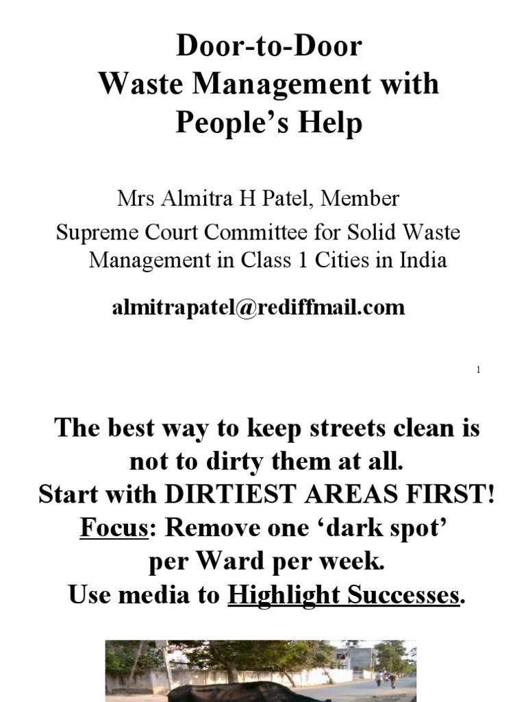 Door-to-Door Waste Management With People's Help | PDF | Recycling | Waste