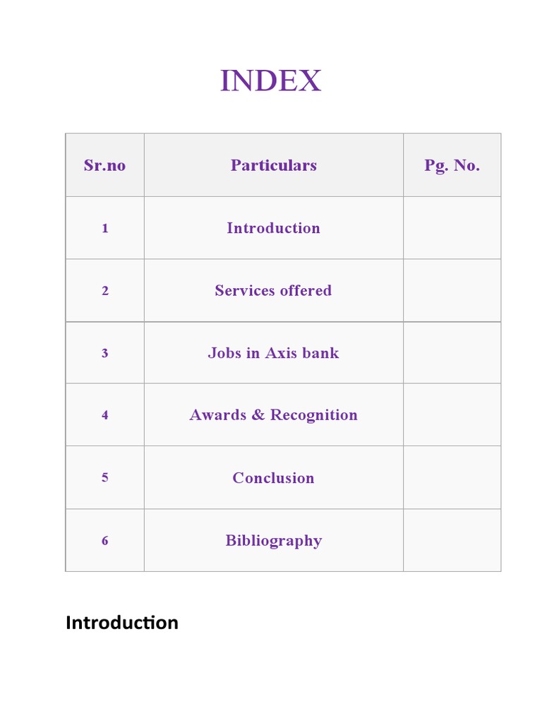 Index: SR - No Particulars Pg. No | PDF | Banks | Debit Card