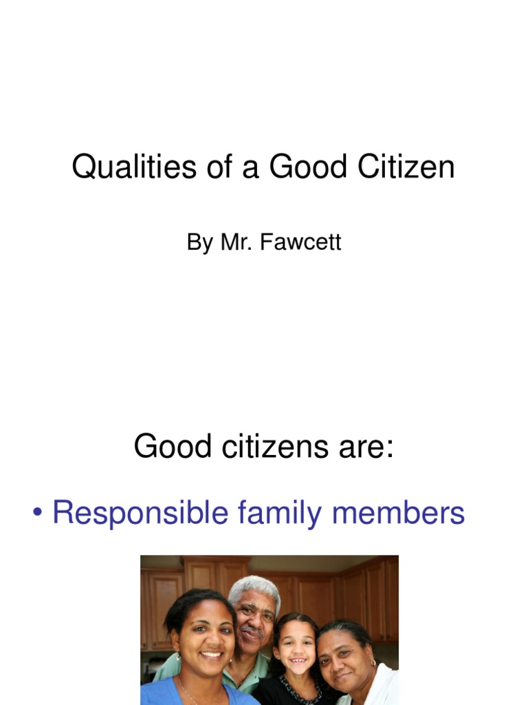 Key Qualities of Good Citizens | PDF