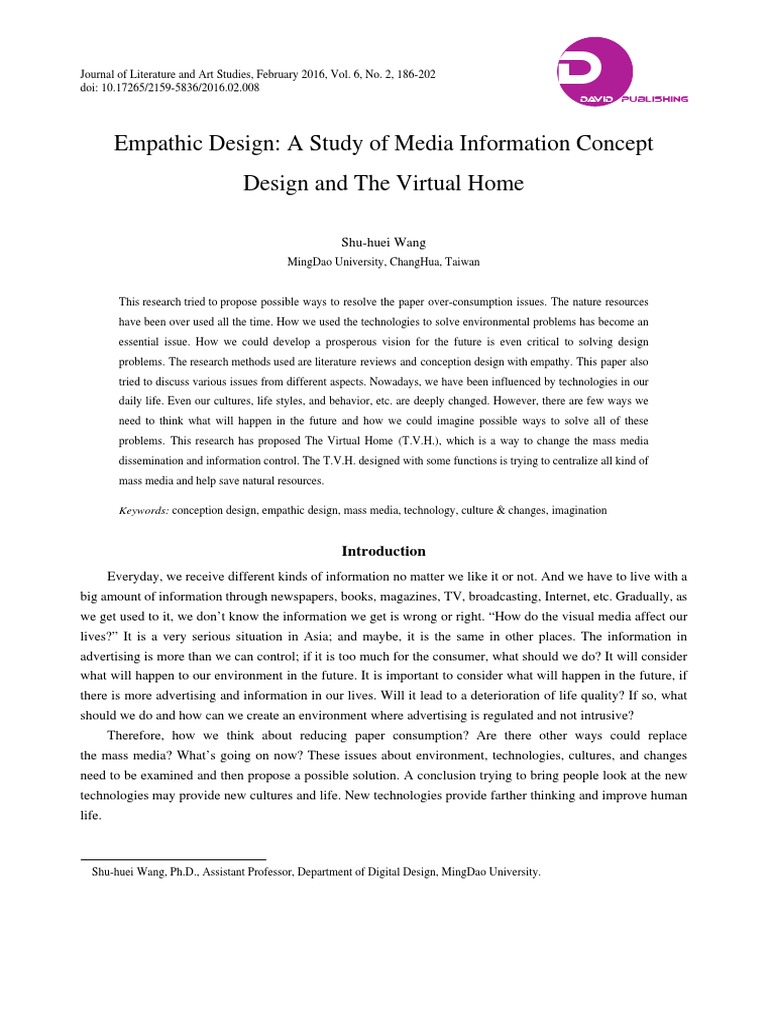 Empathic Design | Download Free PDF | Mass Media | Empathy Empathic Design | Download Free PDF | Mass Media | Empathy