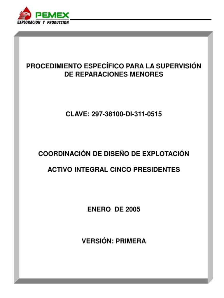 Procedimiento para RME | PDF | Petróleo | Tubería (transporte de fluidos)