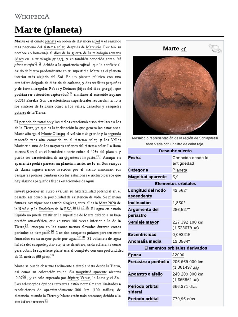 Marte (Planeta) | PDF | Marte | Atmósfera