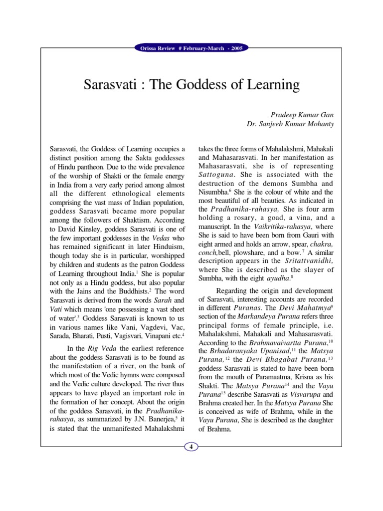 Saraswati | PDF | Devi | Shiva