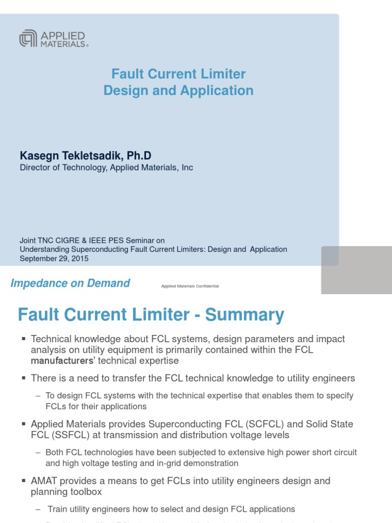A Guide for Utility Engineers: Selecting and Designing Fault Current Limiter Systems | PDF ...