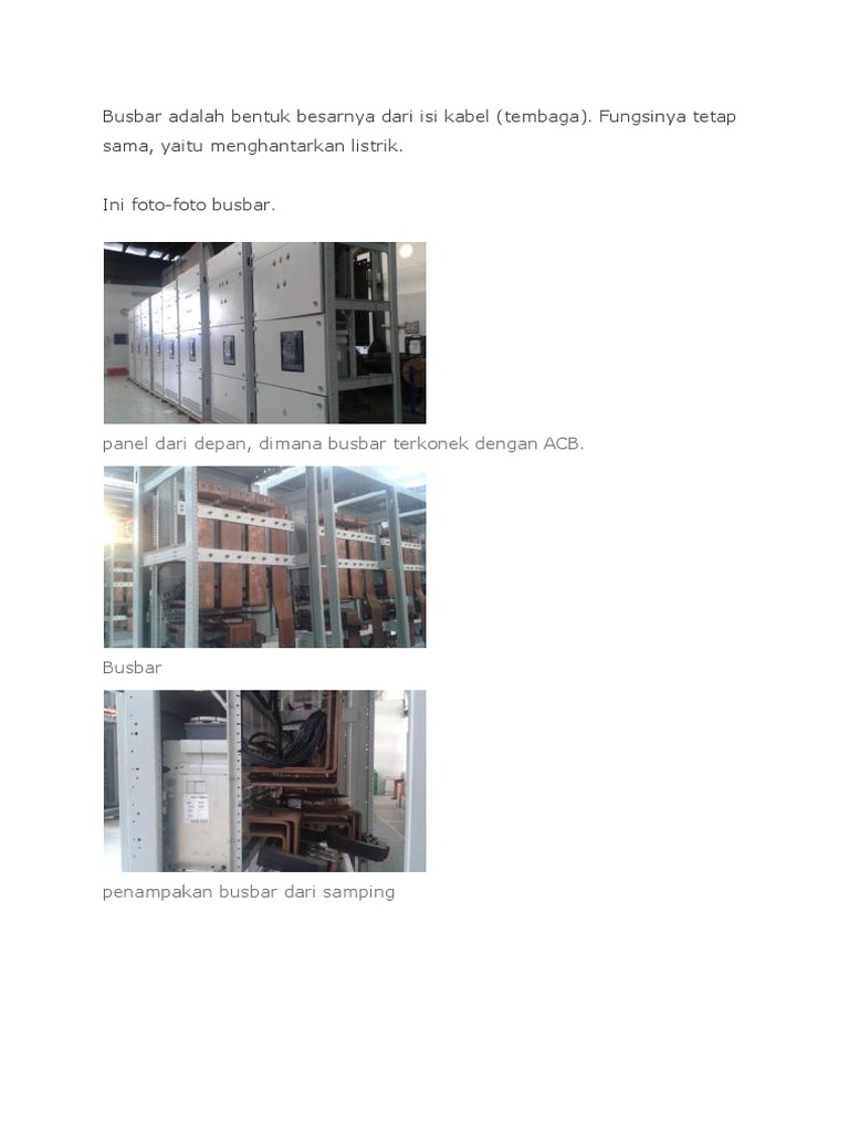 Busbar Adalah Bentuk Besarnya Dari Isi Kabel | PDF