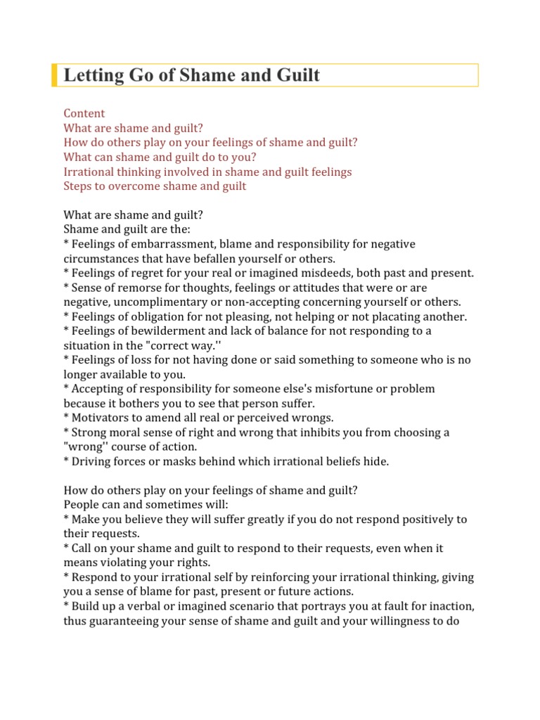 SEO-Optimized Document Title | PDF | Shame | Guilt (Emotion)