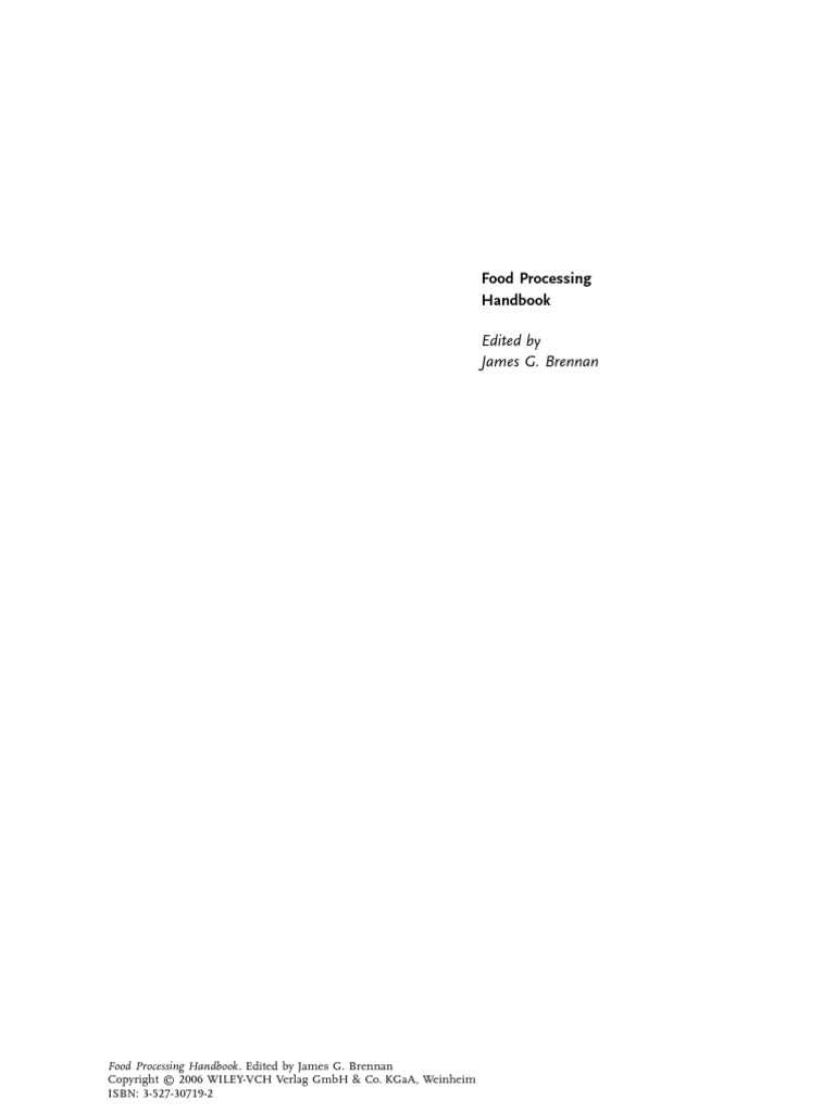 Food Processing Handbook | PDF
