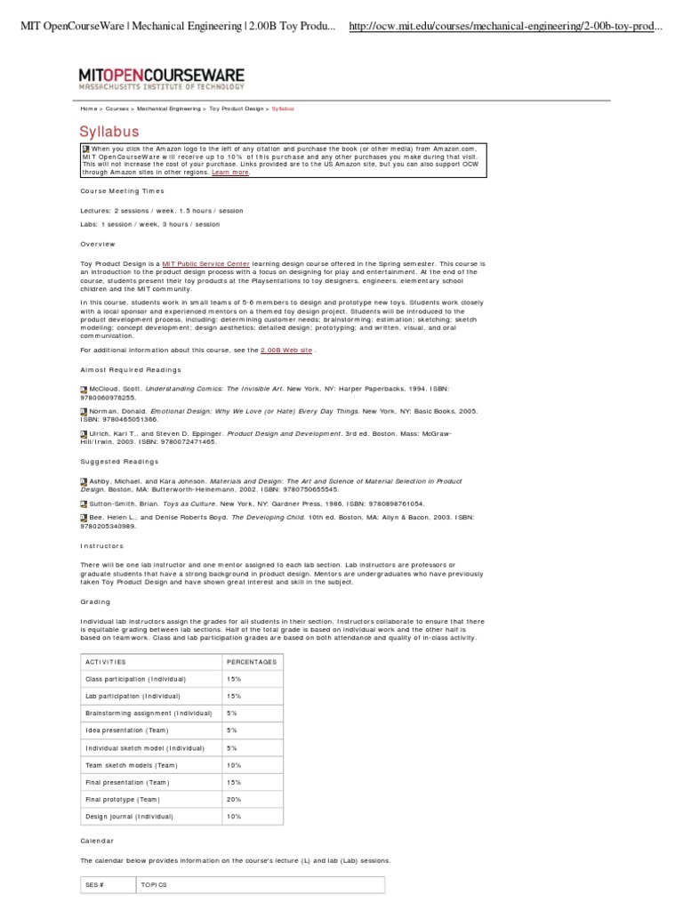 Toy Product Design Course Guide | PDF | Science And Technology | Learning