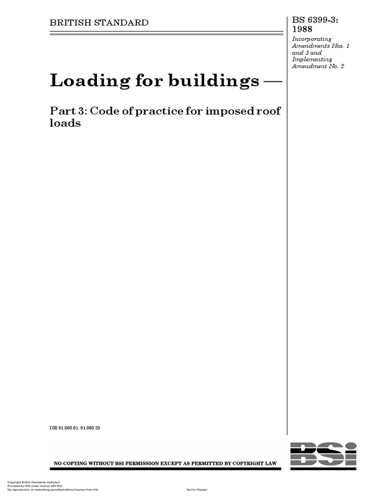 BS 6399-3 | Snow | Structural Load