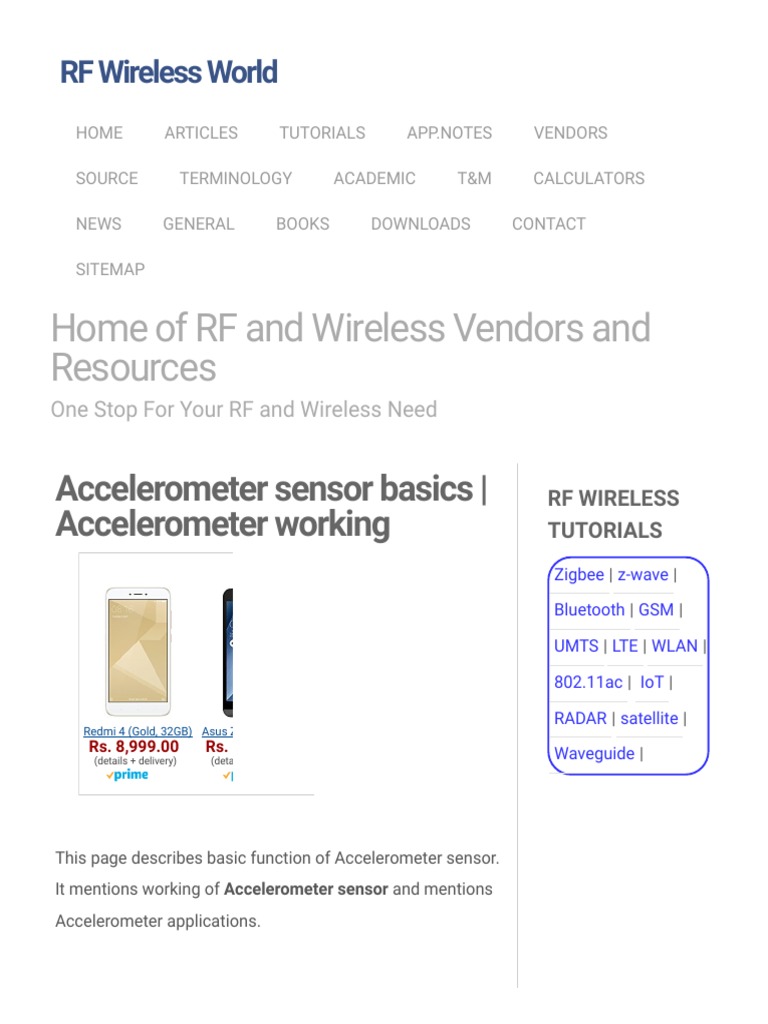 Accelerometer Sensor Pin Diagram Accelerometer Sensor Arduin