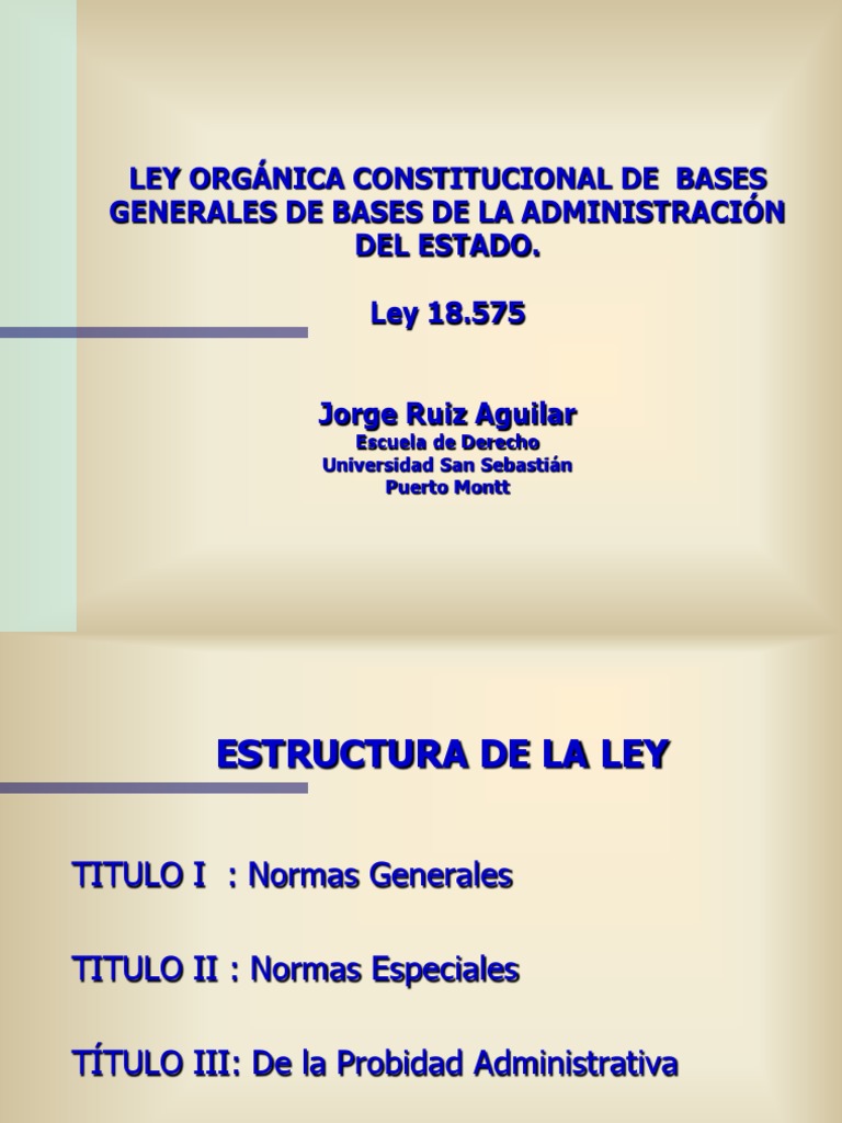 6.-Ley de Bases | PDF | Parentesco | Administración Pública