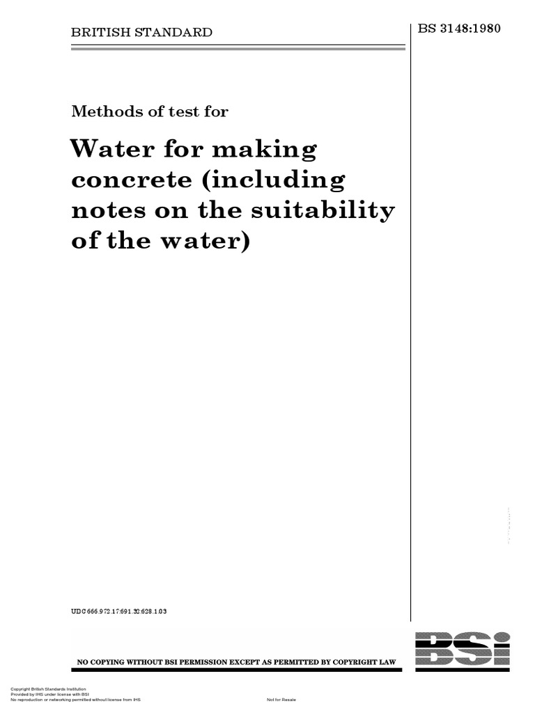 BS 3148 | Download Free PDF | Concrete | Magnesium