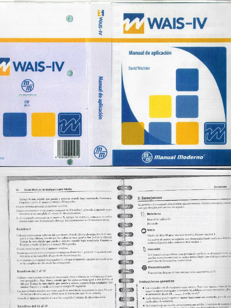Manual Aplicación WAIS IV | PDF