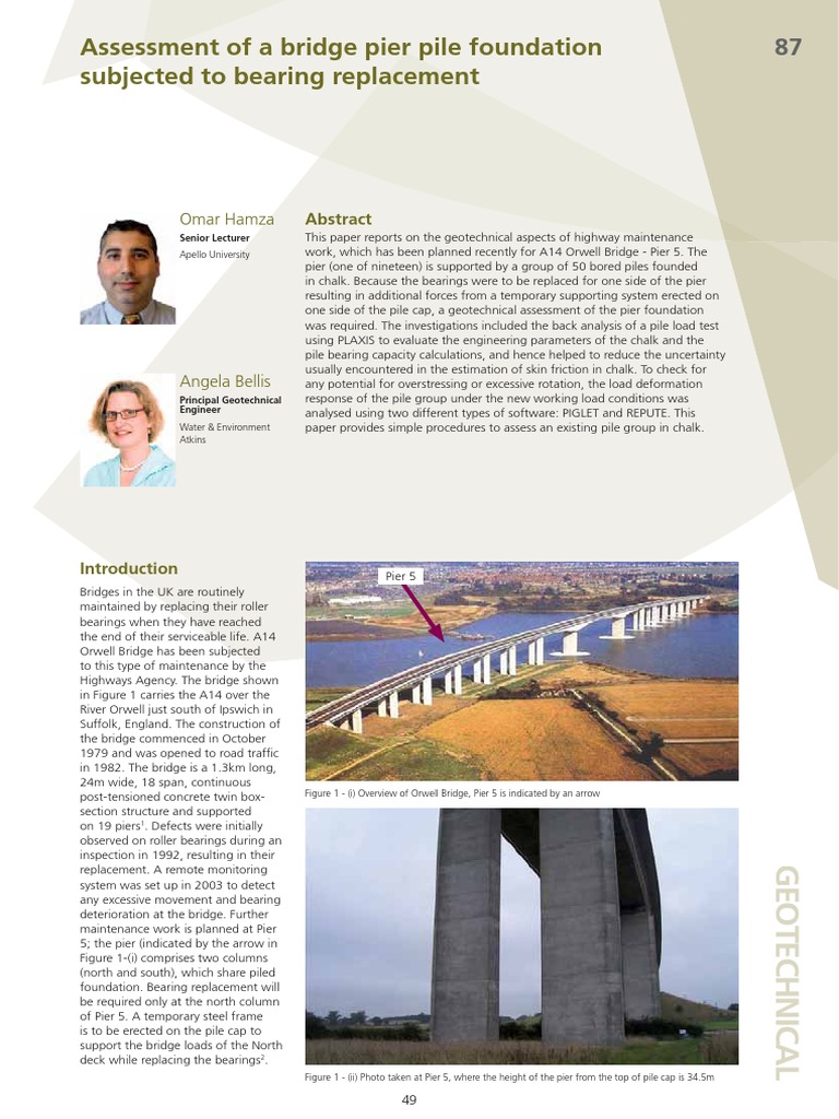 087 Assessment of A Bridge Pier Pile PDF | PDF | Deep Foundation ...