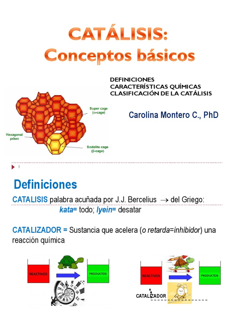 conceptos basicos de catalisis | Catálisis | Reacciones químicas