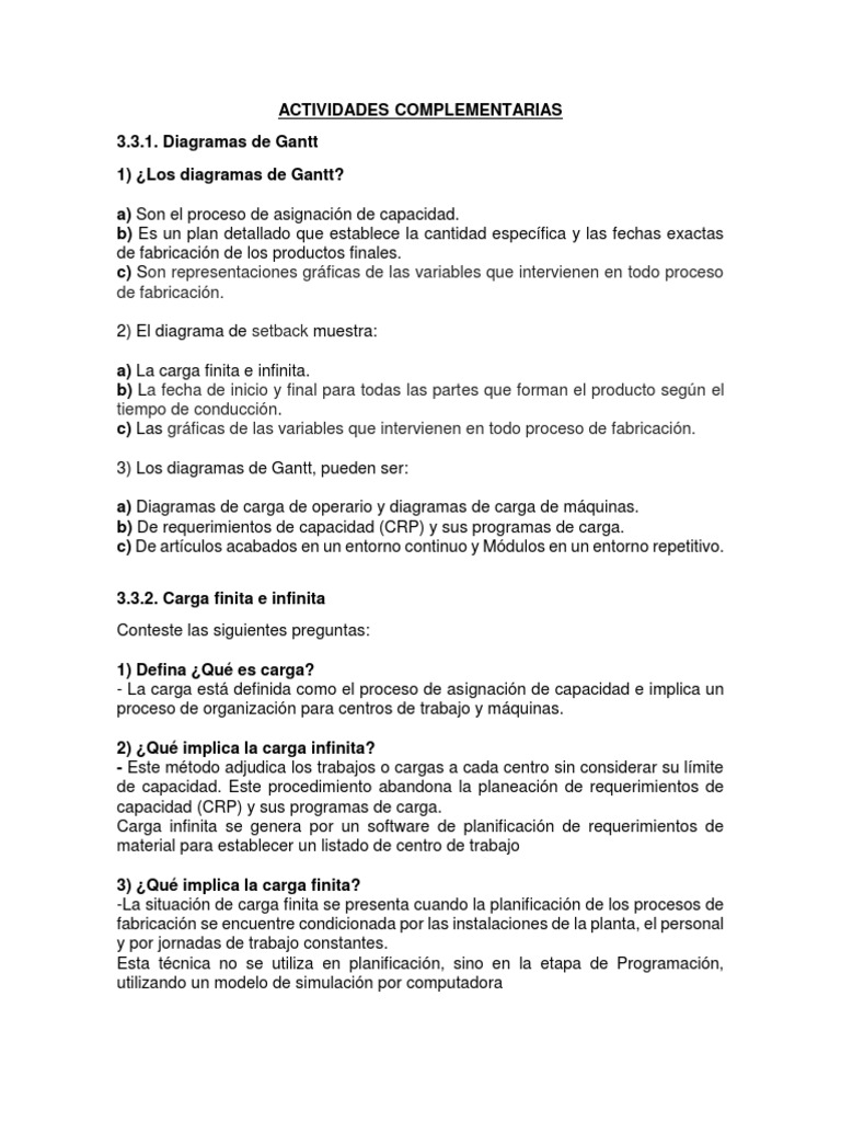 Actividades Complementarias 2 | PDF