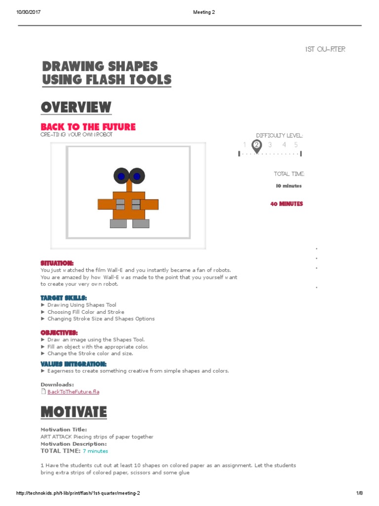Drawing Shapes Using Flash Tools: Back To The Future | PDF | Adobe ...
