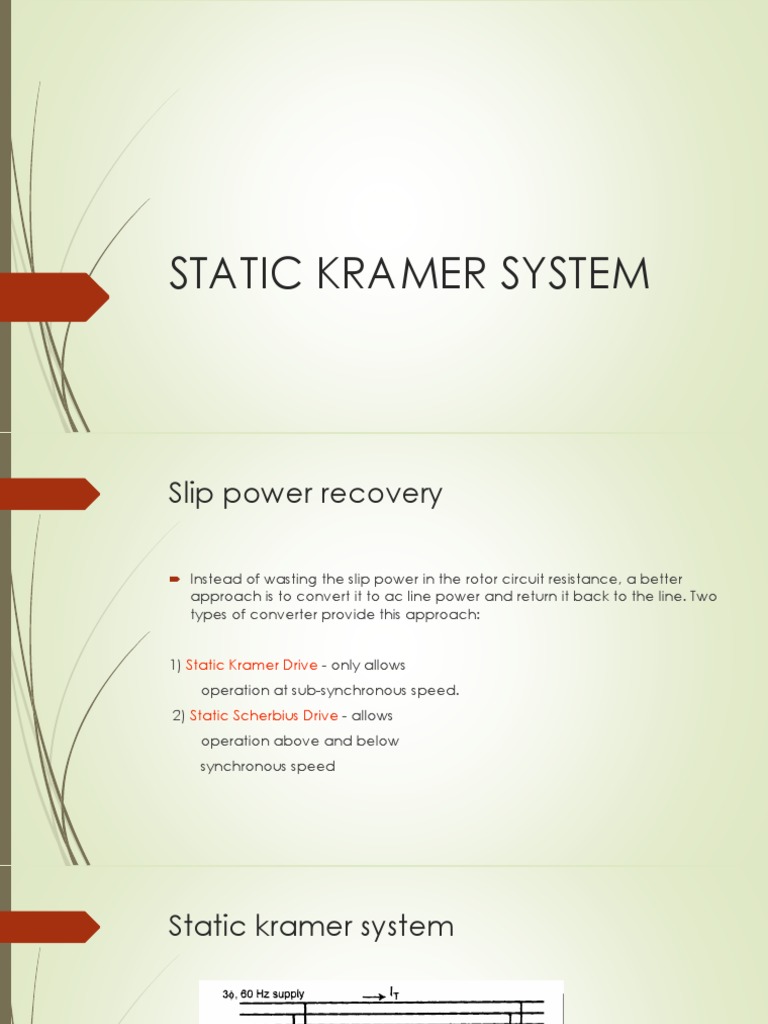 Static Kramer System | PDF | Power Inverter | Ac Power