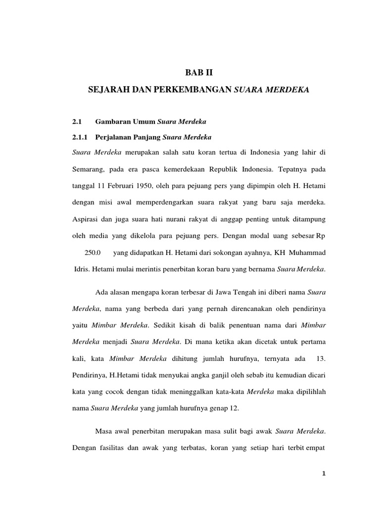Sejarah Suara Merdeka | PDF