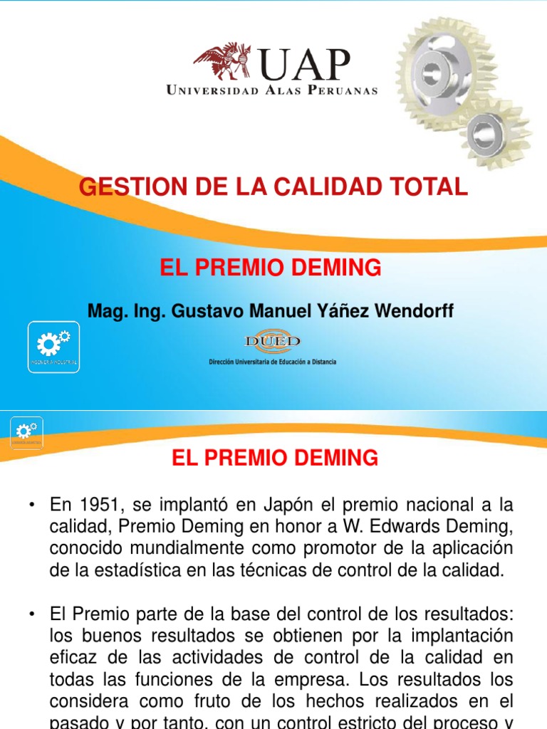 El Premio Deming | PDF | Calidad (comercial) | Gestión de la calidad