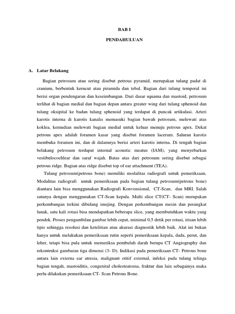 Teknik CT Scan Tulang Petrosum | PDF | Sains & Matematika