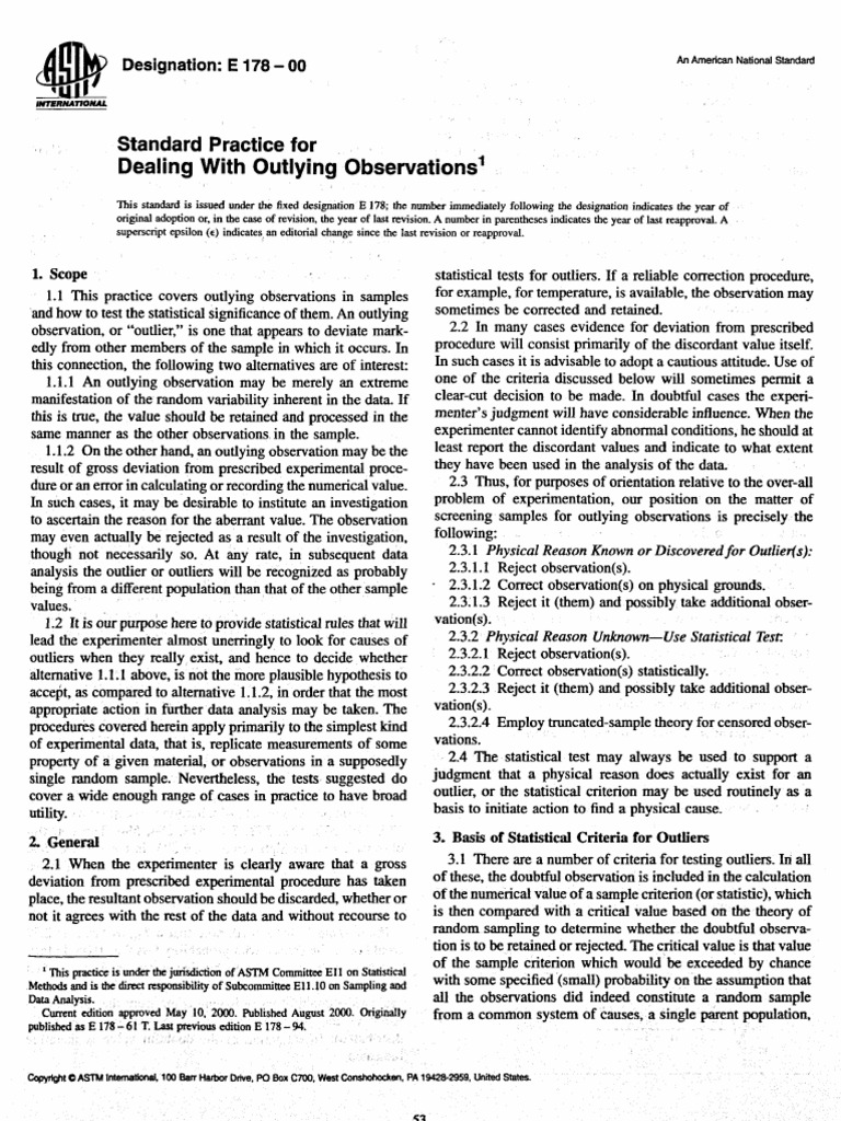 Astm E178 00 | PDF