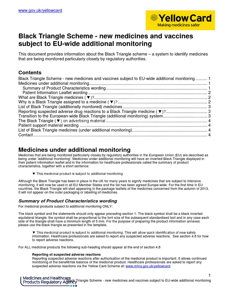 Black Triangle Scheme | PDF | Adverse Effect | Pharmacovigilance