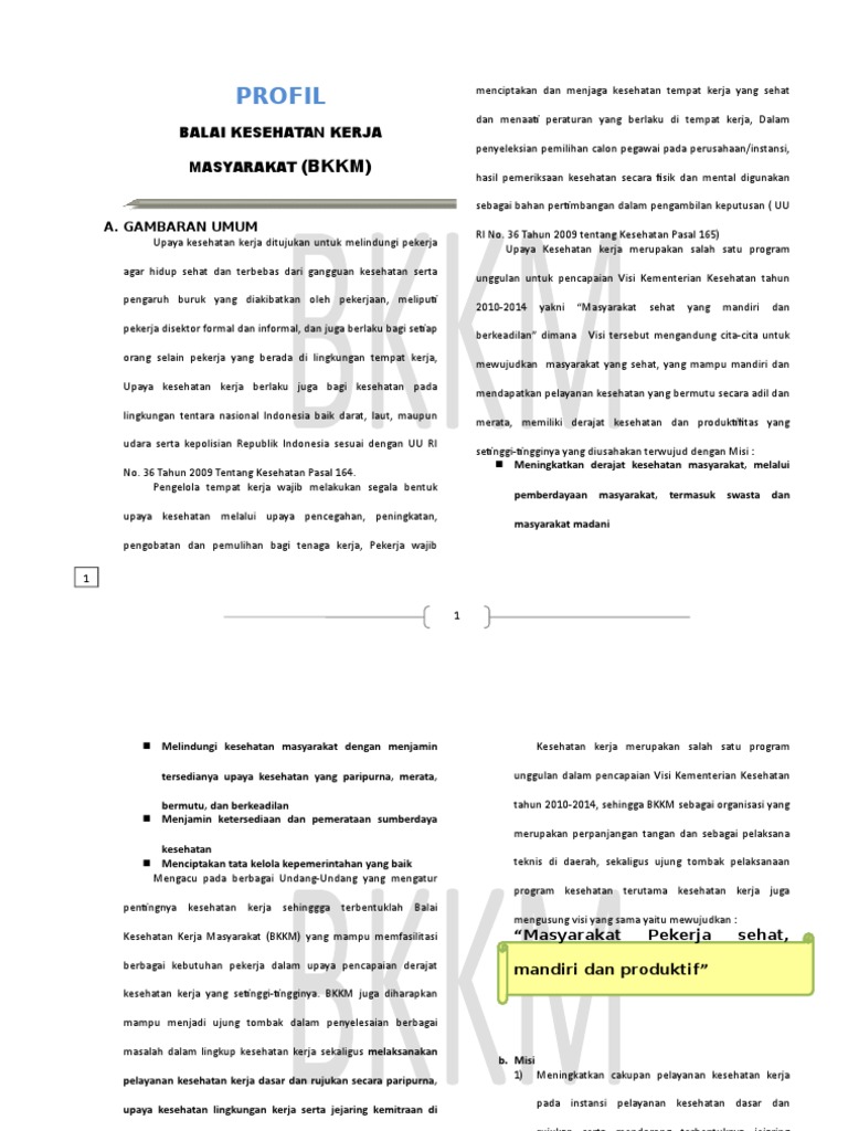 Profil BKKM | PDF | Karier & Perkembangan