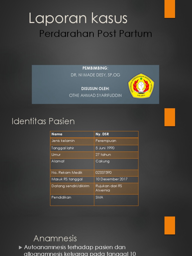 Atonia Uteri Kasus Koass | PDF