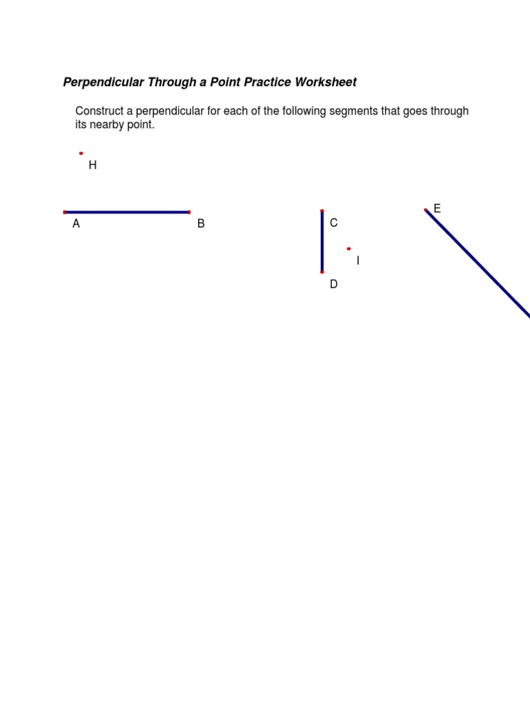 Construction of Perpendicular Bisector - Worksheet | PDF ...