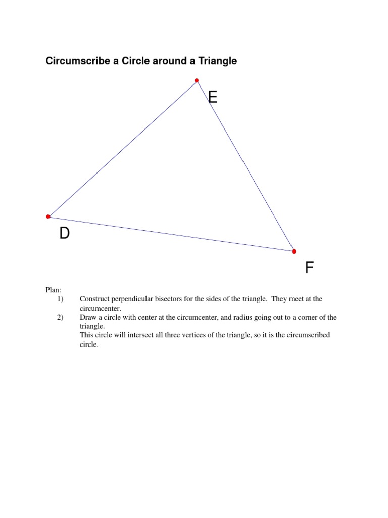 Construction of Circumcircle | PDF