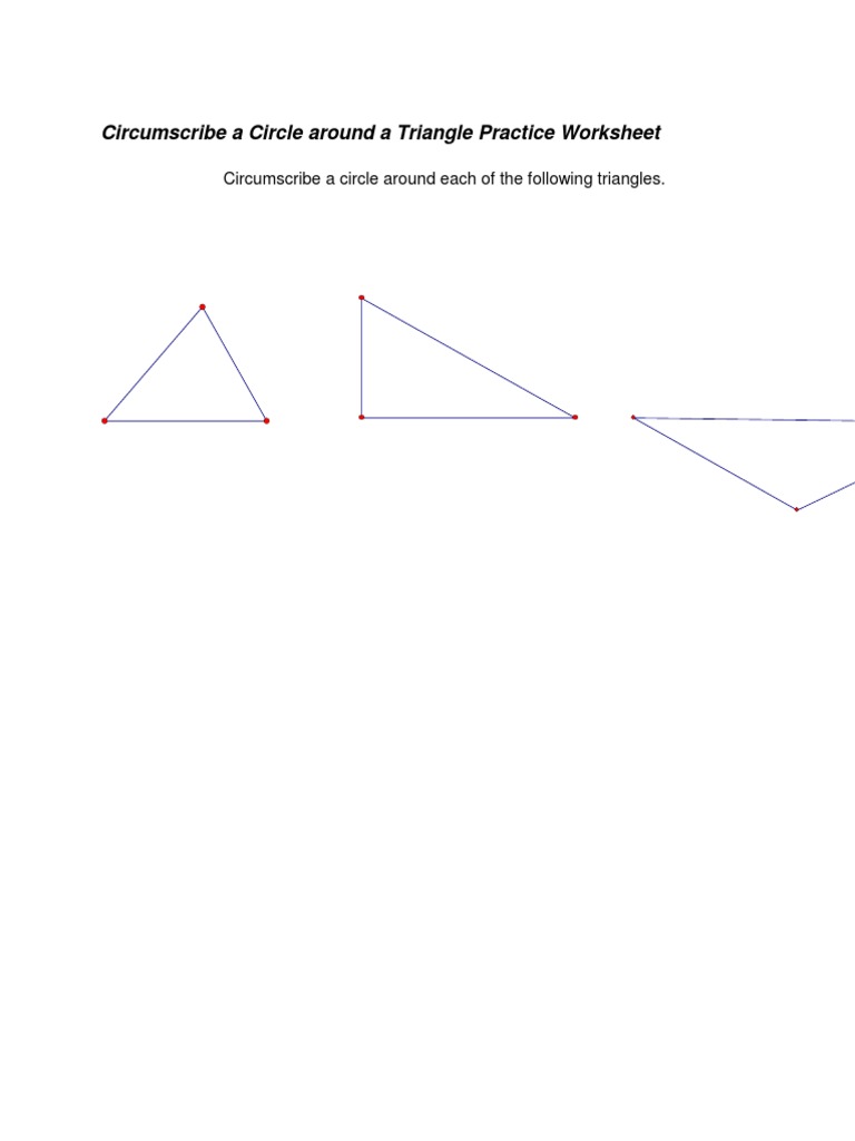 Construction of Circumcircle - Worksheet | PDF