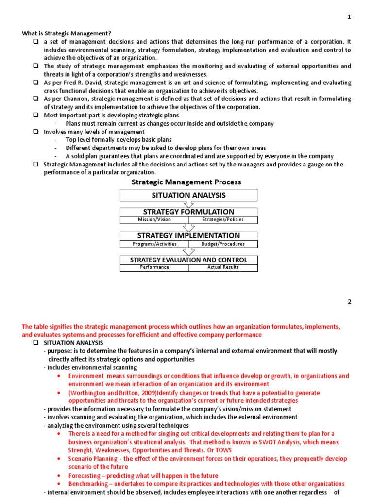 What Is Strategic Management | PDF | Strategic Management | Strategic ...