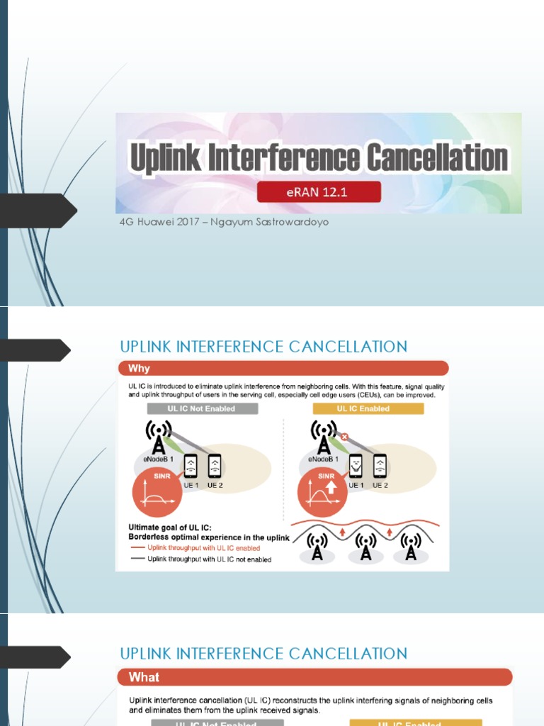 4G Huawei - UL Interference Cancellation | PDF