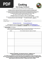 Cooking Merit Badge Workbook | PDF | Boy Scouts Of America | Meal