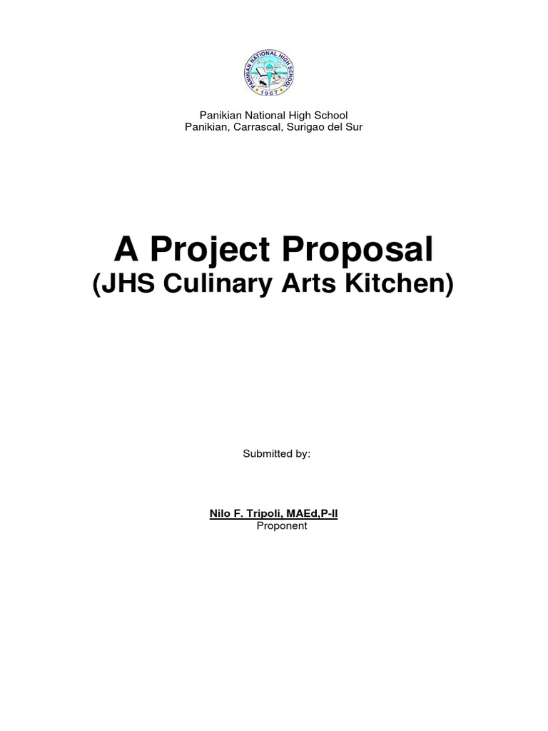 Project Proposal (Culinary Arts Kitchen) | PDF | Kitchen | Schools