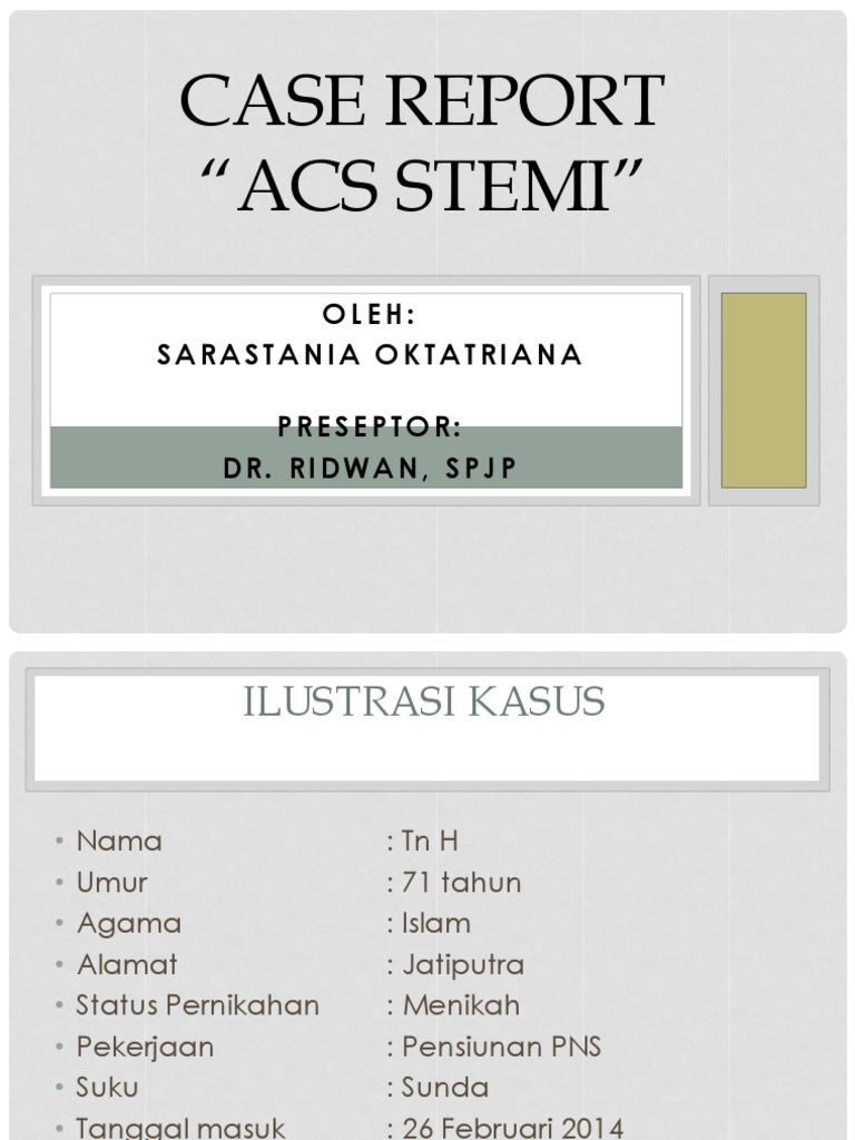 Case Report-ACS Stemi Fix | PDF