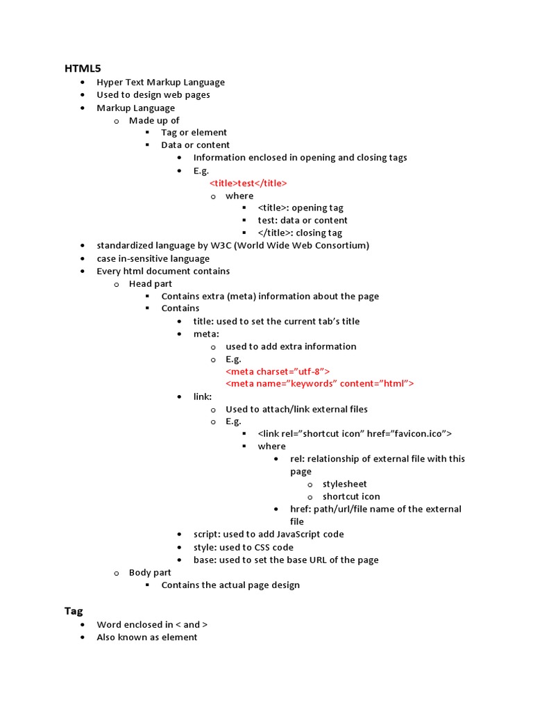 Html5: Test | PDF | Html Element | Html